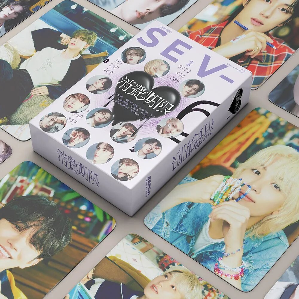 Кпоп Карты SEVENTEEN 55 шт. SEVENTEEN альбом 4TH JAPAN SINGLE Kарточки Севентин плакаты LOMO Cards