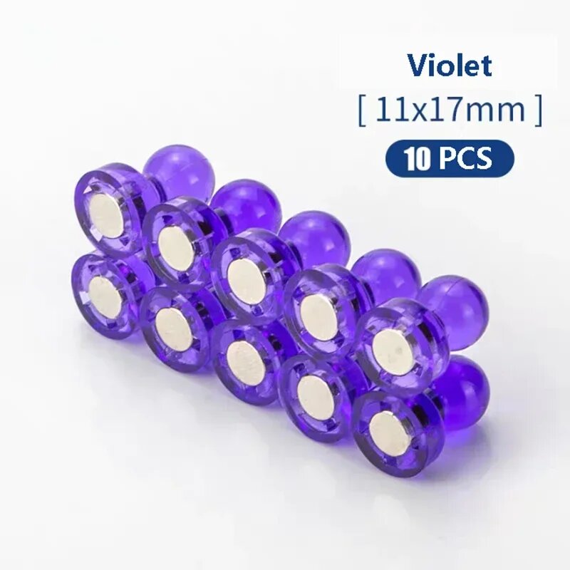 Неодимовые магниты-гвоздики для холодильника 10 шт. Фиолетовый, D Violet 10PCS