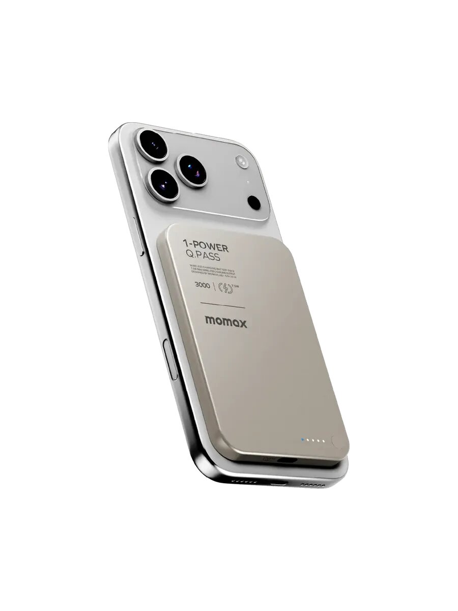 Внешний аккумулятор MOMAX Q.Pass, беспроводная зарядка, Li-Ion, 3000 mAh