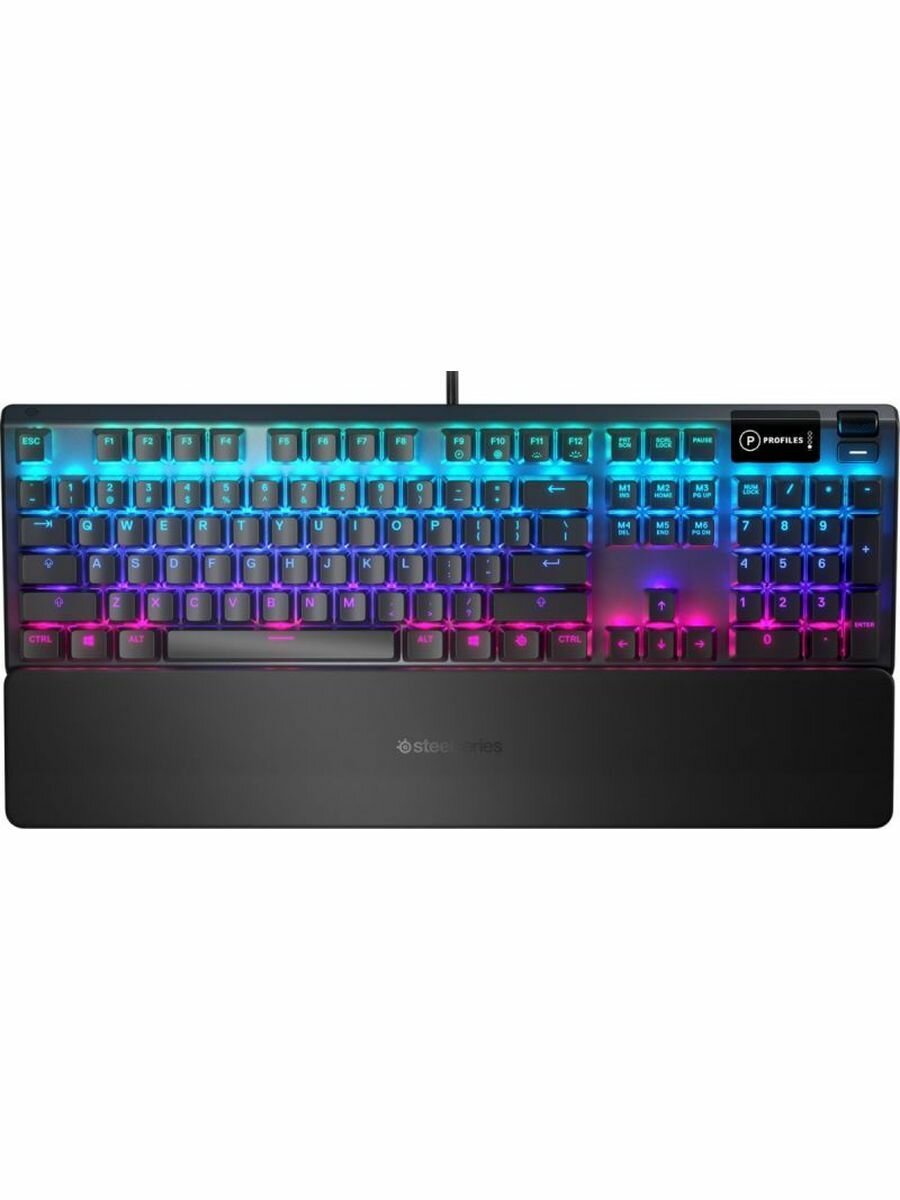 SteelSeries Apex 5 SteelSeries Hybrid Mechanical RGB Blue Проводная механическая игровая клавиатура, черная