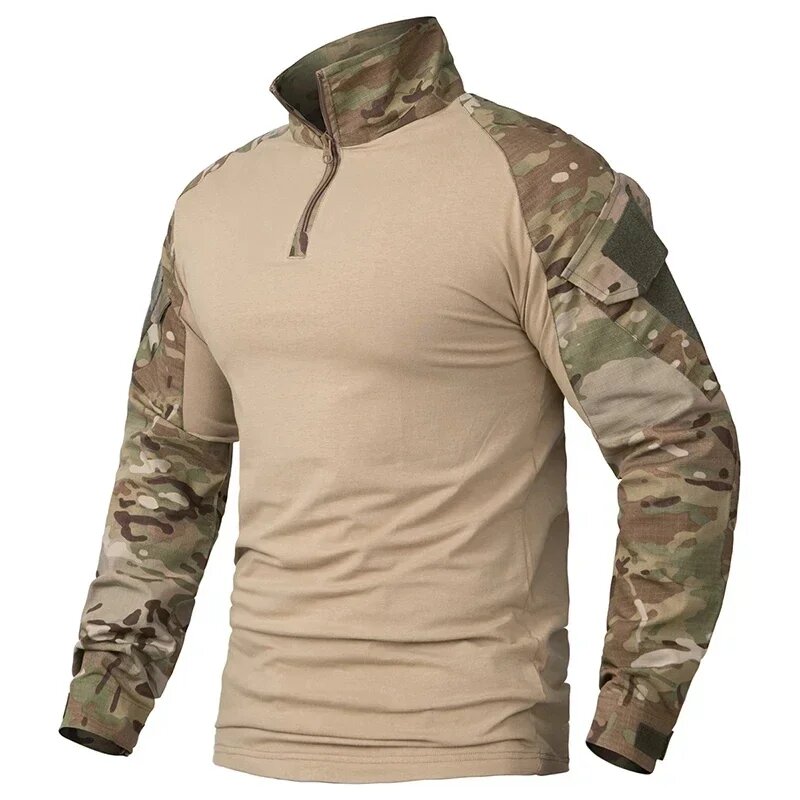 AUKUPKEE Тактическая Рубашка Мужская Камуфляж 3XL-90-100kg, Camo