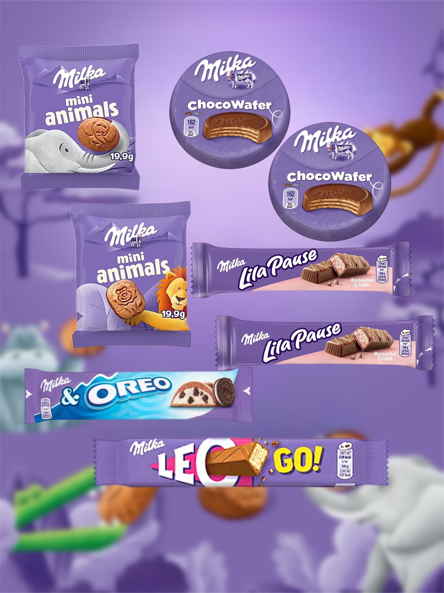 Подарочный набор сладостей Milka / Милка шоколадки, печенье набор