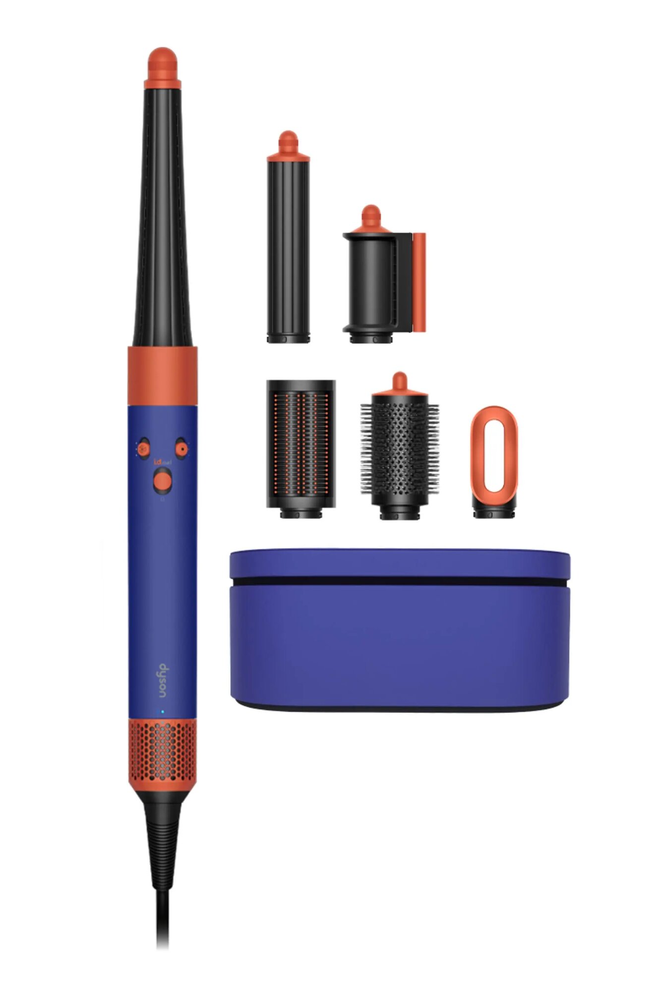 Стайлер Dyson Airwrap i.d. Long HS08 Straight+Wavy, синий/оранжевый (Vinca Blue/Topaz)