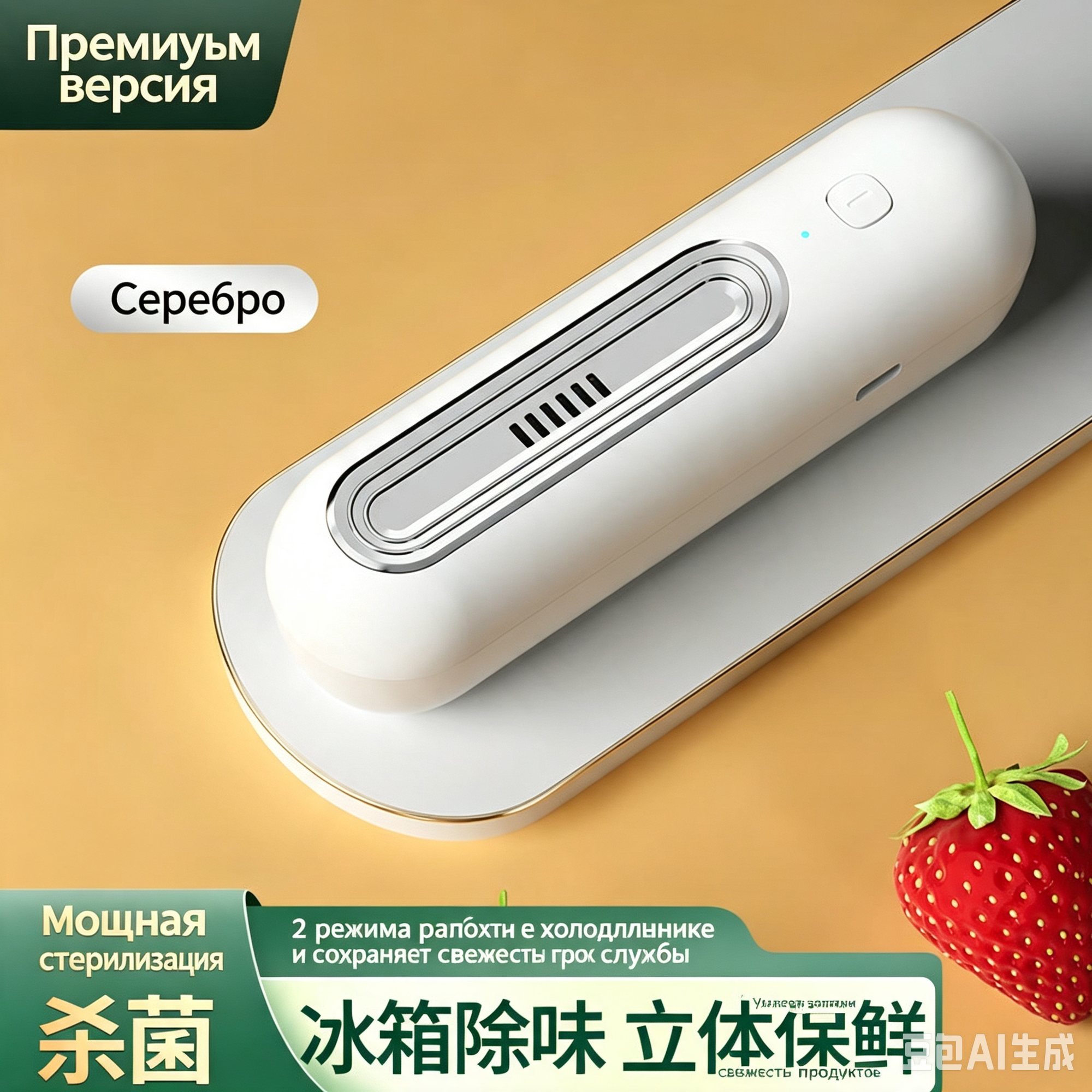 Озонатор - ионизатор 2 в 1 /Очиститель воздуха, продуктов и холодильников /Дезинфектор бытовой