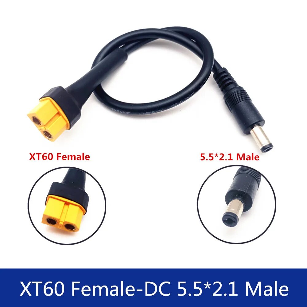 Адаптер XT60 Female - DC 5.5*2.1 Male