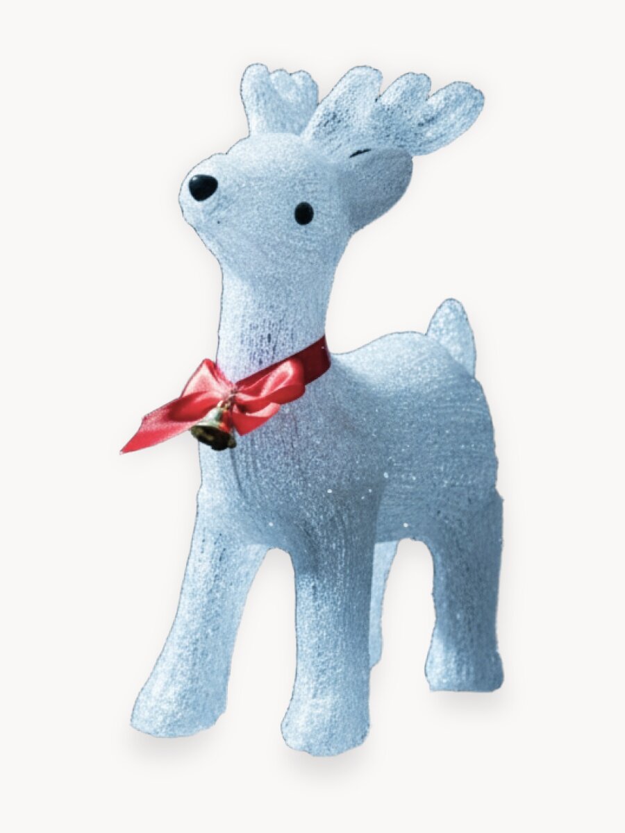 Фигурка каркасная Новогодняя Светодиодный олень 30 см, Гирлянда светодиодная интерьерная, Новогодний декор