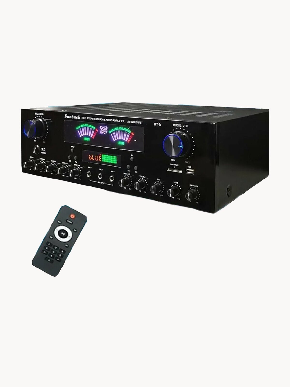 Усилитель мощности семиканальный Sunbuck AV-999BT Pro с Bluetooth