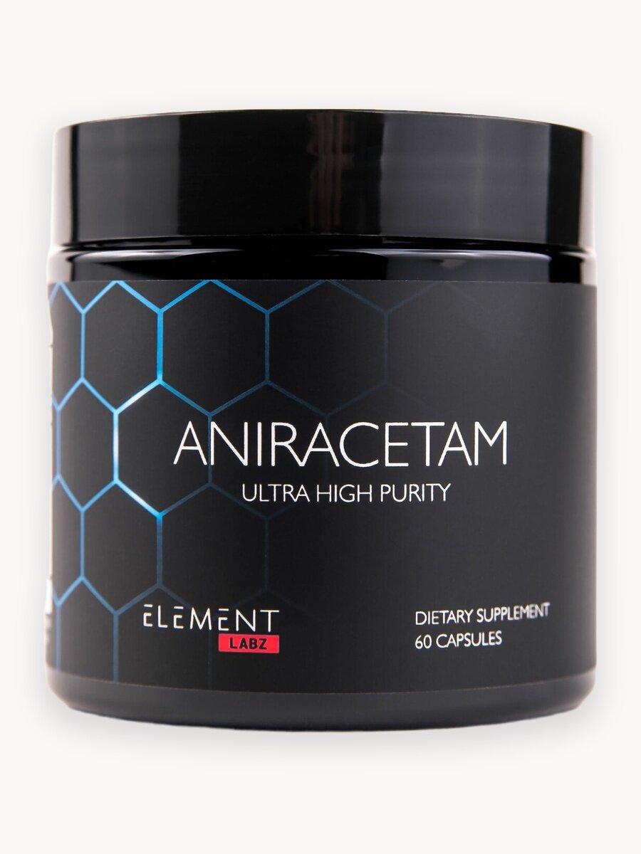 Ноотроп Element Labz Pure Aniracetam, 500мг, 60шт, для улучшения когнитивных функций