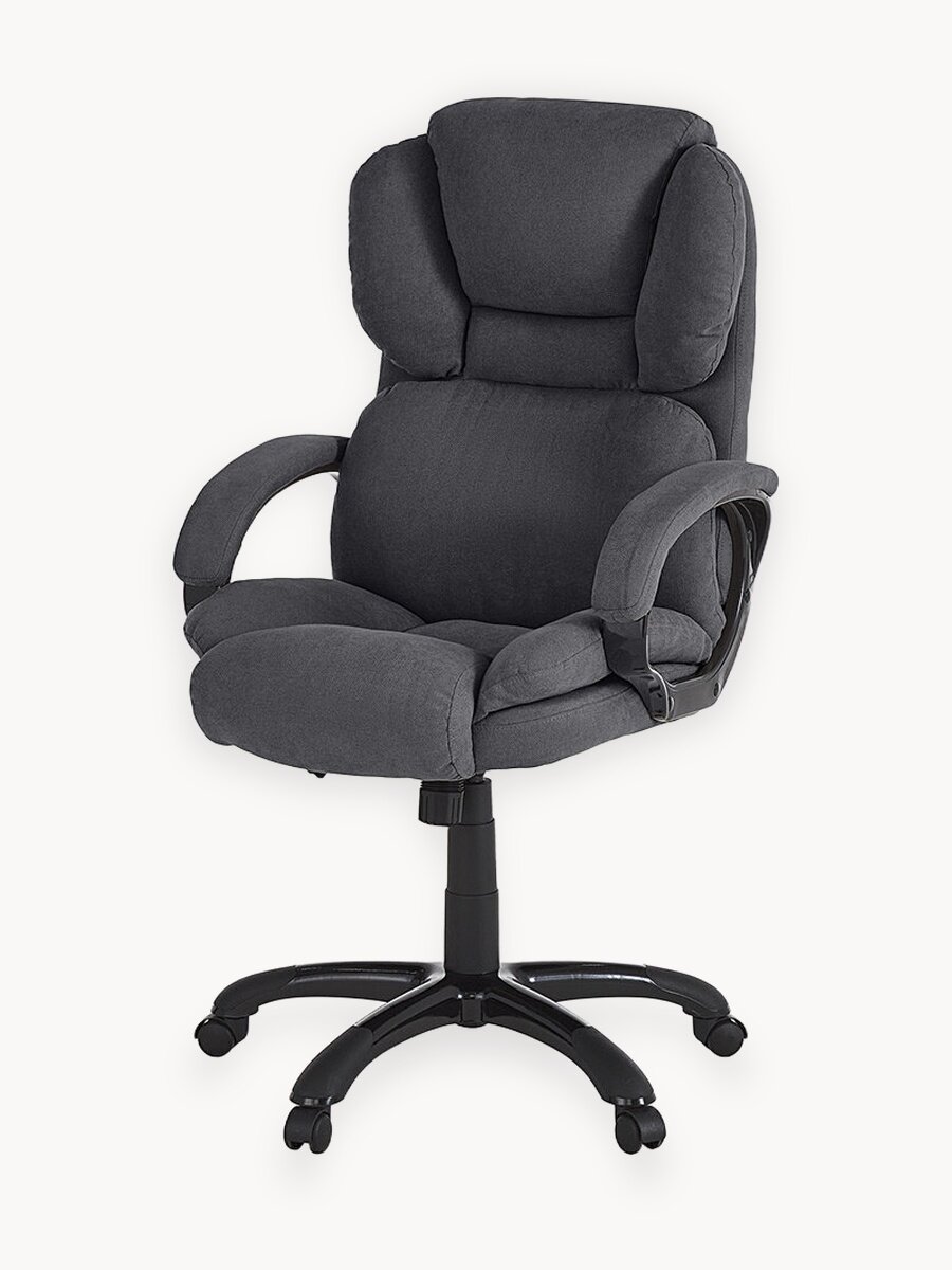 Кресло компьютерное Hoff Aleria 70х111х72 см, цвет тёмно-серый, чёрный