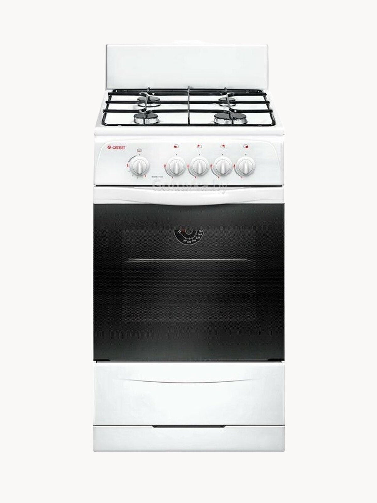 Газовая плита Gefest 3200-08 К33 Брест, 4 конфорки, стальные решетки, цвет белый