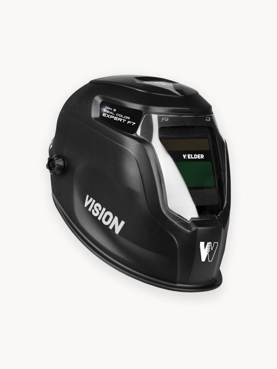 Маска сварочная WELDER VISION ULTRA Ф7 REAL COLOR Хамелеон 93x43 мм, DIN 3/4-8/9-13 (Внешняя регулировка)