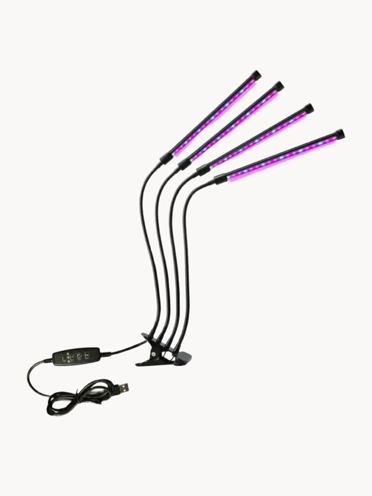 Фитолампа для растений, фитосветильник для рассады , 9 режимов яркости, 3 спектральных режима, 4 лампы