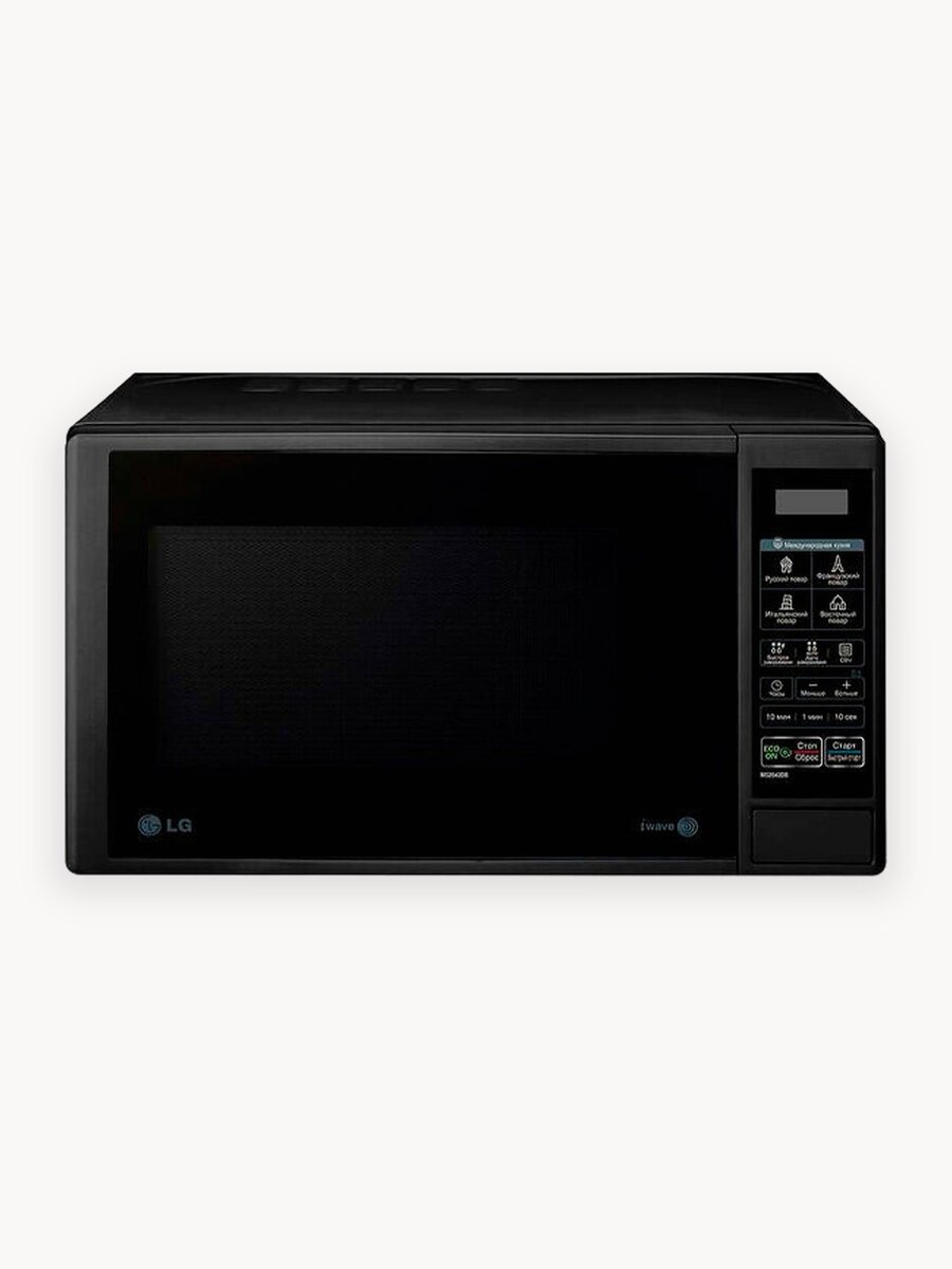 Микроволновая печь - СВЧ LG MS2042DB, 20л, 700Вт, электронное управление, черный