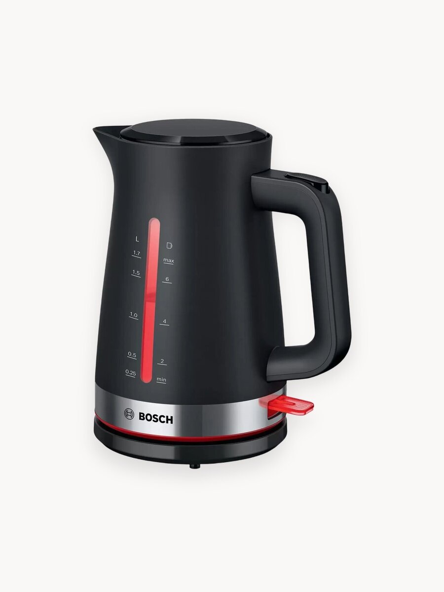 Электрочайник Bosch TWK4M223 черный (1977791) 2400 Вт, 1,7 л пластик