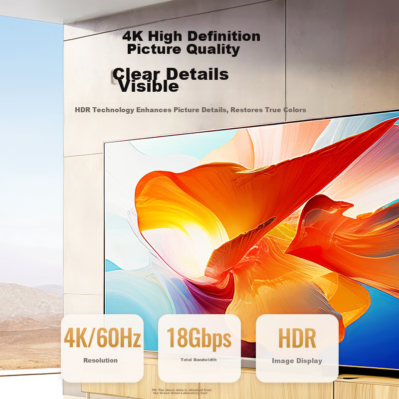 Lulian HDMI Cable 2.0 Version, 4K Digital High-Definition Cable, 3D Video Cable, 3-Meter Data Connection Cable for Laptop, Set-Top Box, TV, Projector, And Monitor, 25300