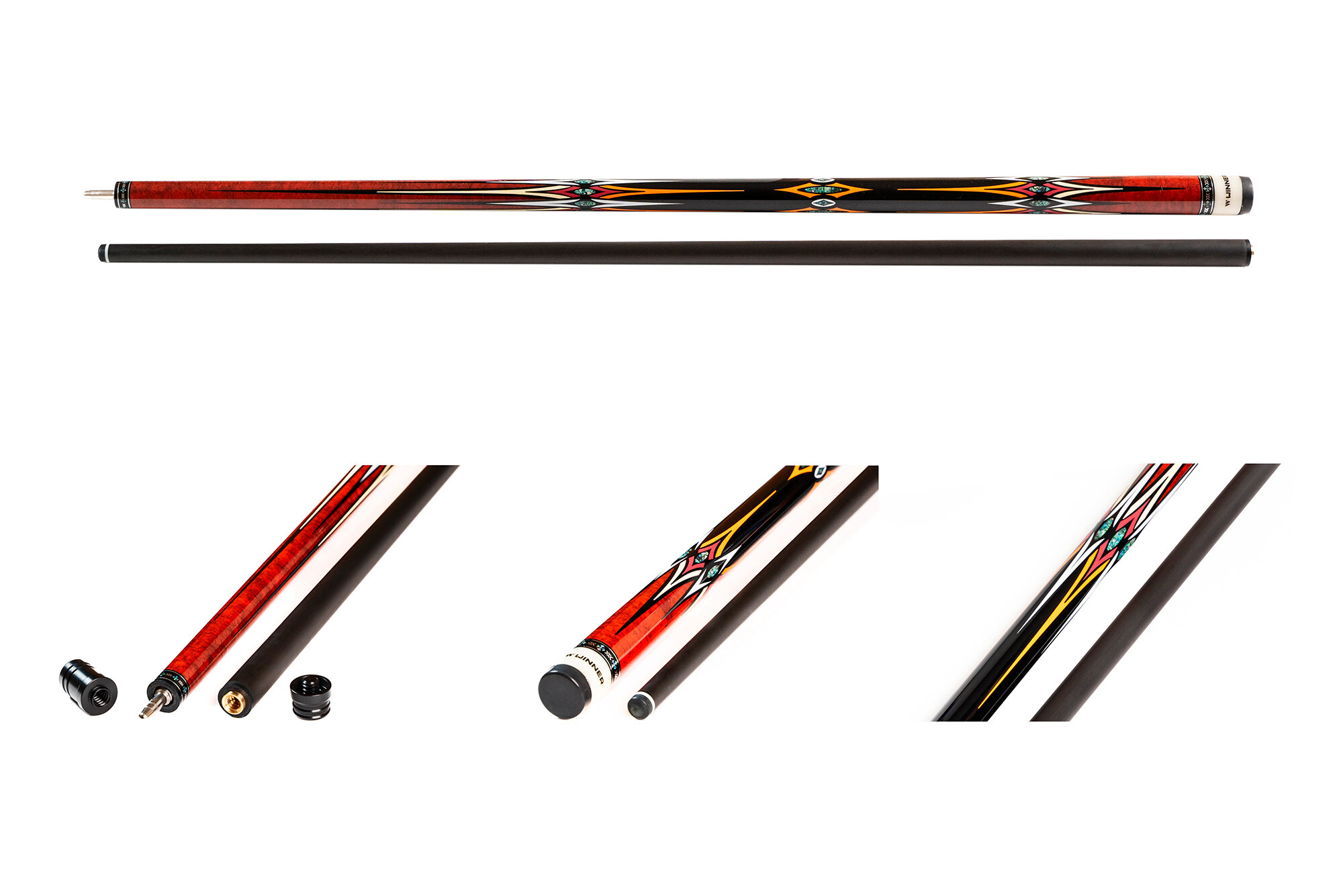 WINNER Кий / пирамида 2-pc "Winner Carbon 018" (черно-коричневый)