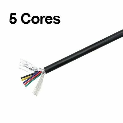 Экранированный провод 22AWG, 5 жил, 5 метров