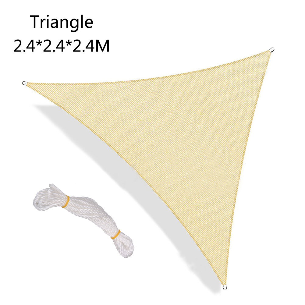 Парусный козырек из полиэстера, ткань Оксфорд, серый УФ-блок, солнцезащитный козырек, парус для патио, заднего двора, парка, детской площадки, лужайки, 8x8x8 футов