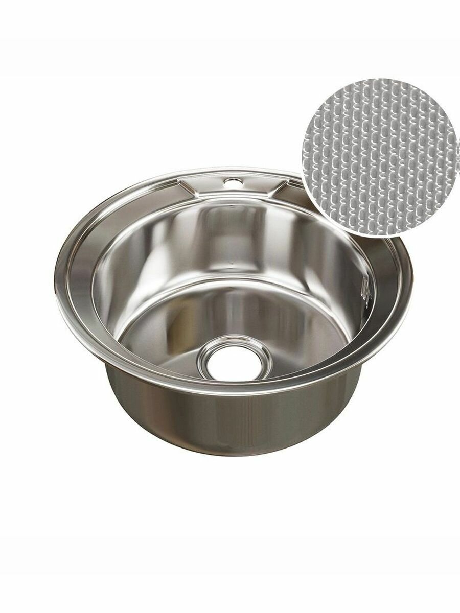 Мойка Mixline круглая 51 см, нержавеющая сталь