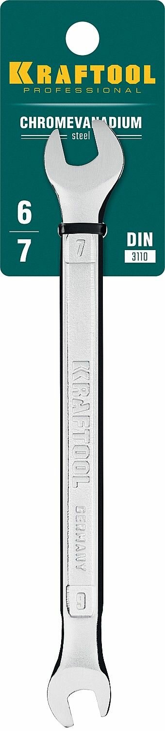 Рожковый гаечный ключ KRAFTOOL, 6 х 7 мм 27033-06-07_z01
