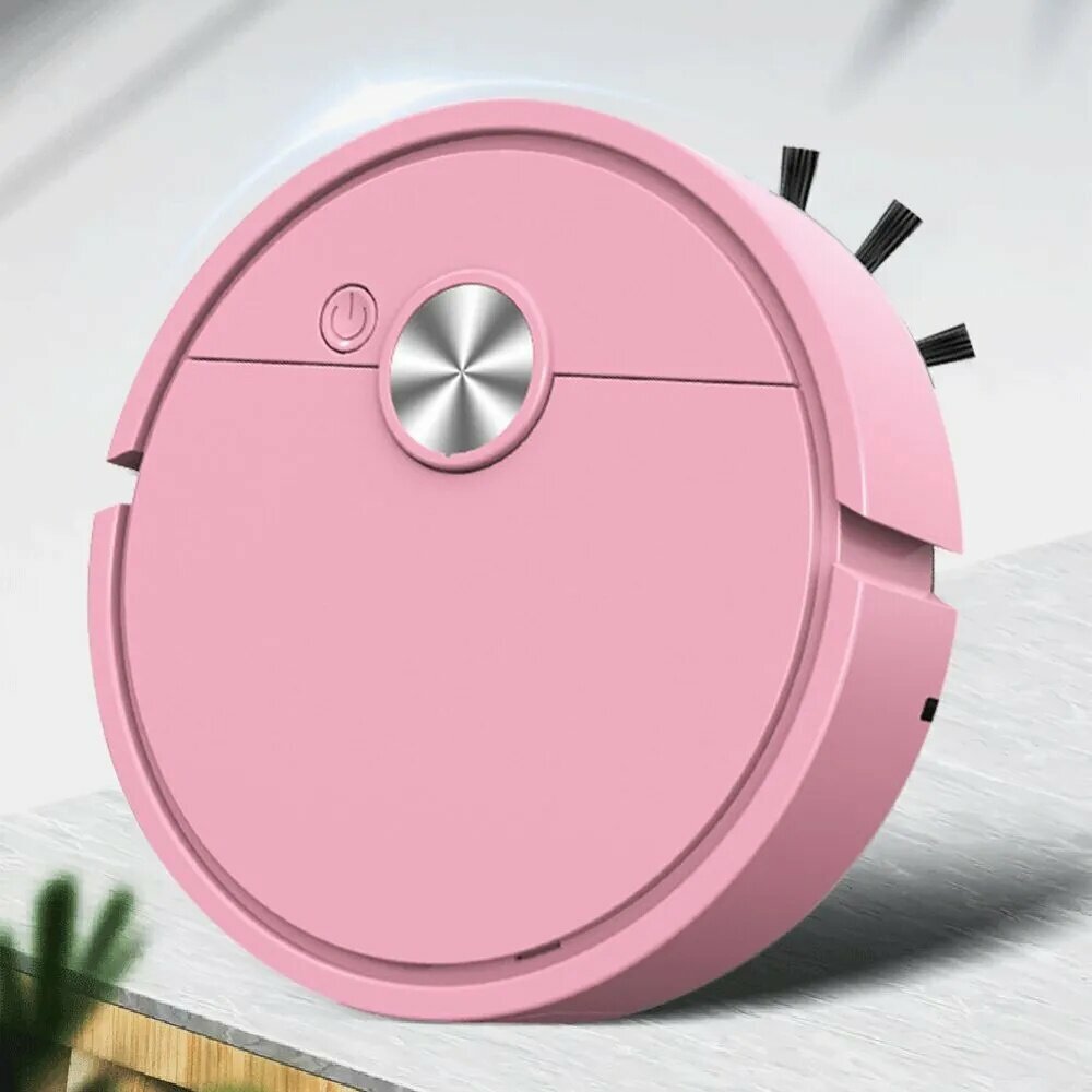 Робот-пылесос OY139288, розовый, серебристый