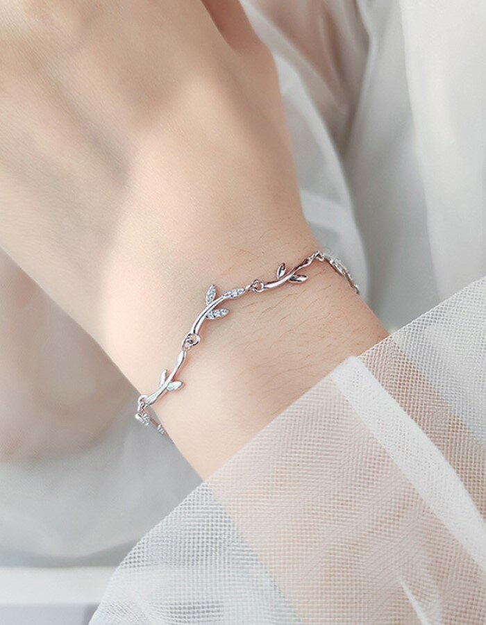 Браслет-цепочка, кристалл