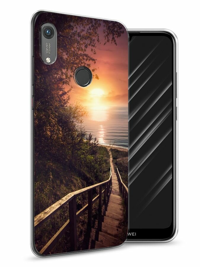 Чехол на Honor 8A/8A Pro/Huawei Y6s/Y6 2019 / Хонор 8А с принтом "Мост у воды"