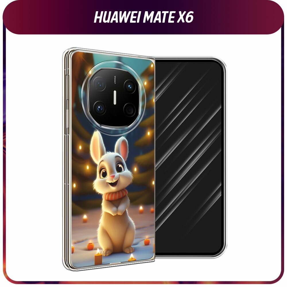 Чехол на Huawei Mate X6 / Хуавей Мате X6 с принтом "Кролик среди свечей"