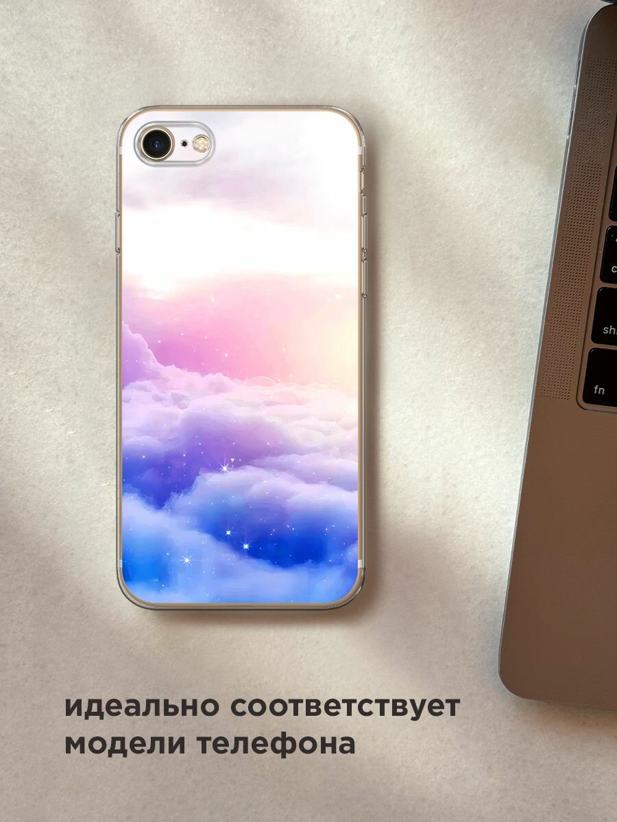 Силиконовый чехол на Apple iPhone 7 / Айфон 7 с принтом "Небеса" — фото 1