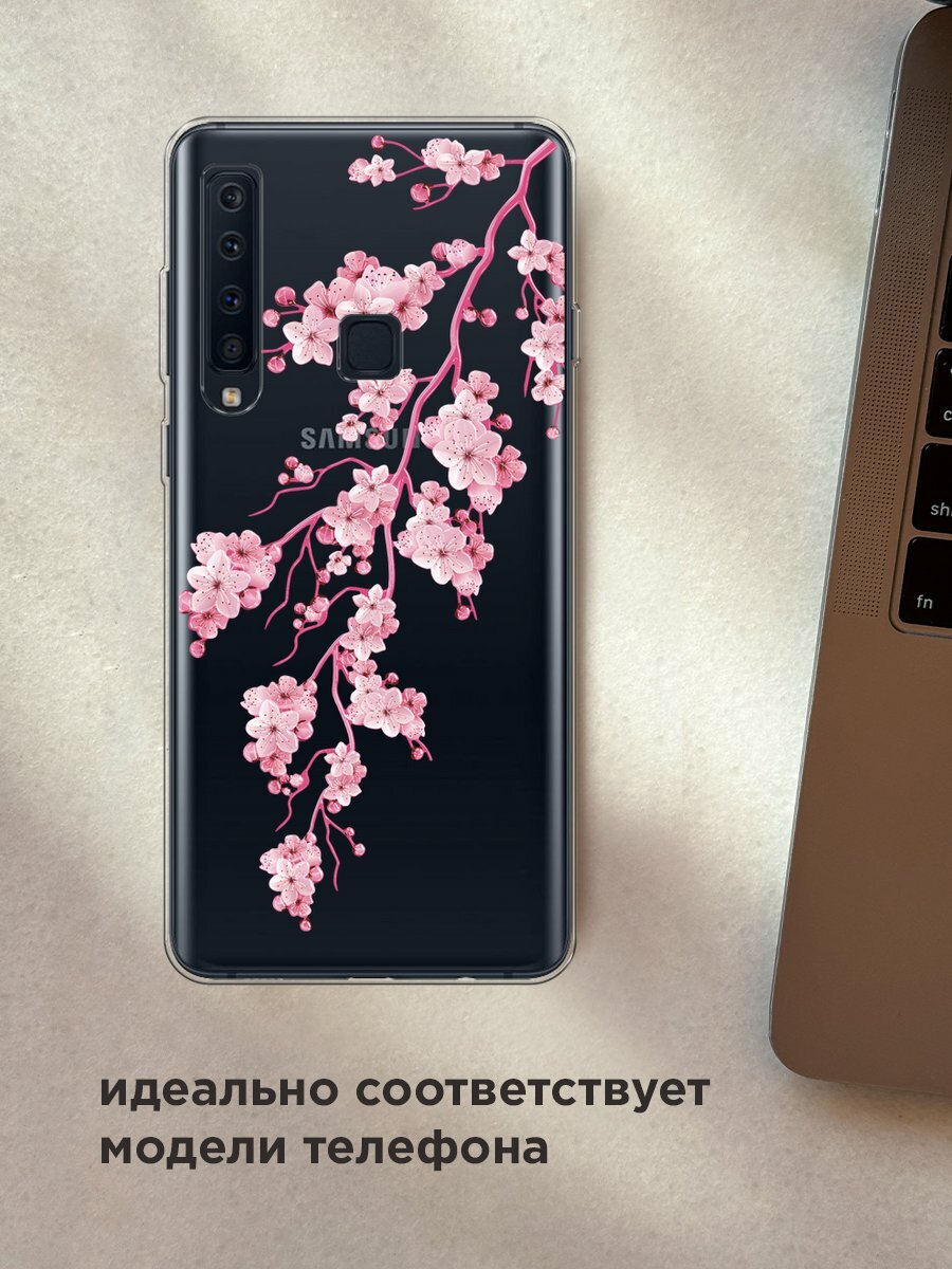Чехол на Samsung Galaxy A9 2018 / Самсунг Галакси А9 2018 с принтом "Ветка сакуры 2" — фото 1