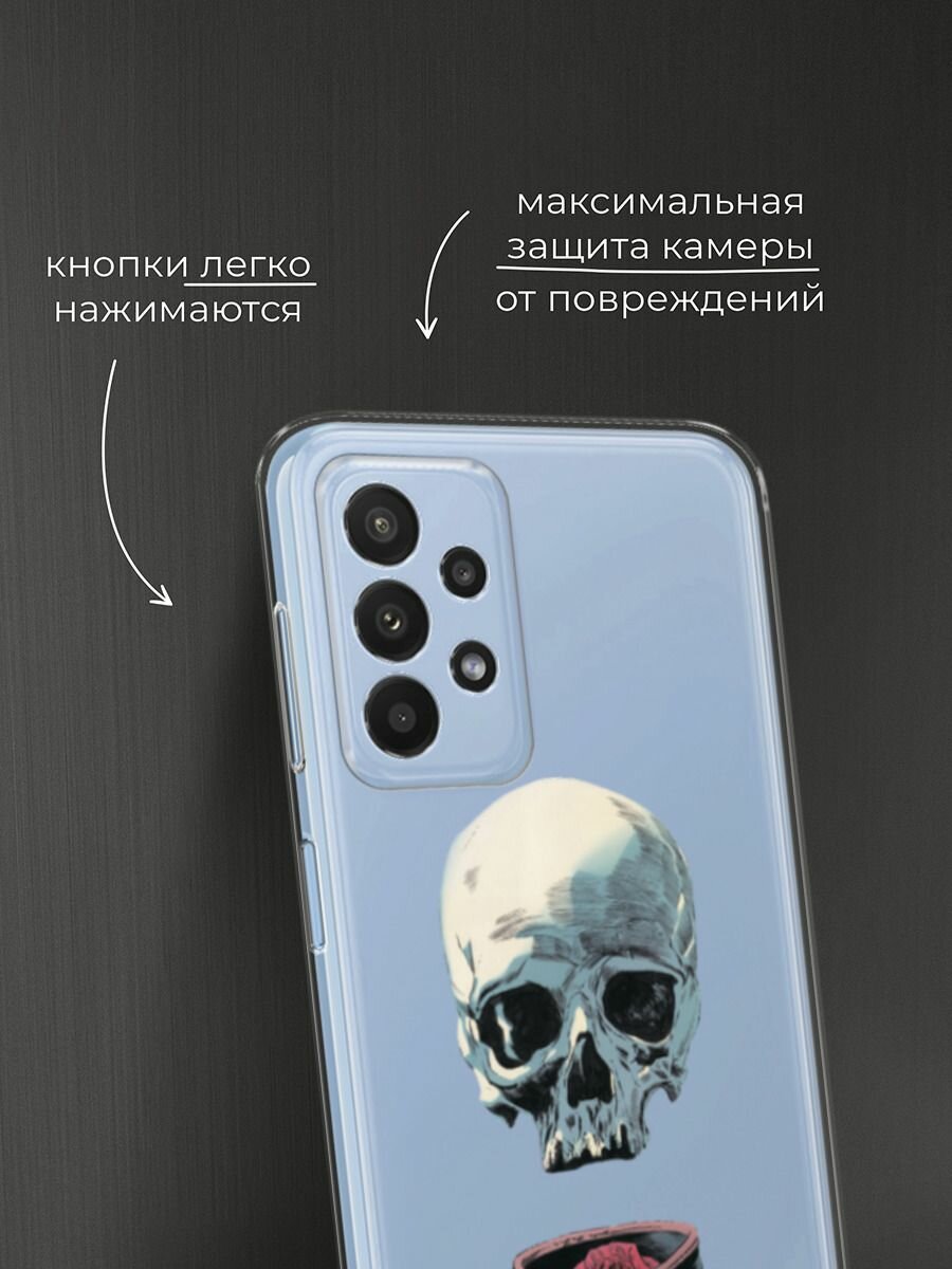 Чехол на Samsung Galaxy A23 / Самсунг Галакси А23 с принтом "Гусар", прозрачный — фото 1
