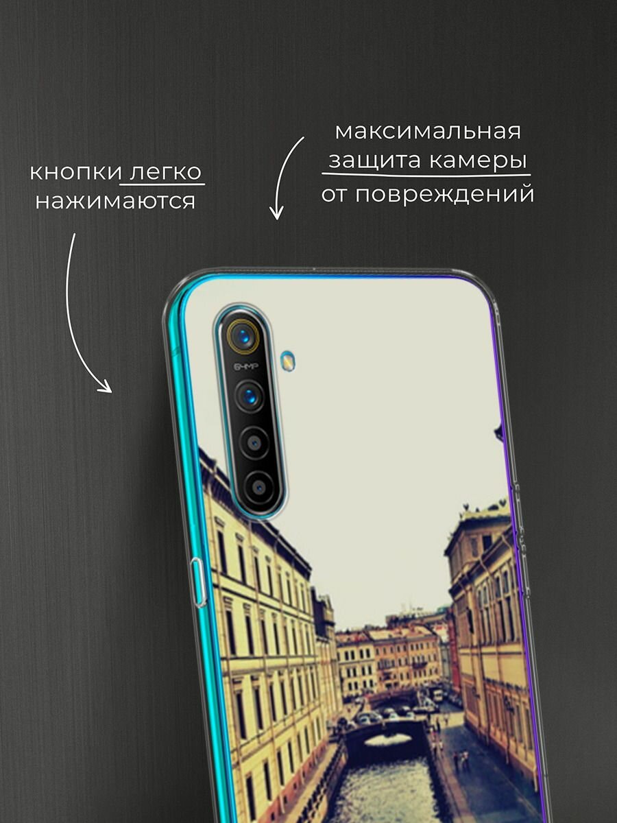 Силиконовый чехол на Realme XT / Реалми XT с принтом "Санкт-Петербург" — фото 1