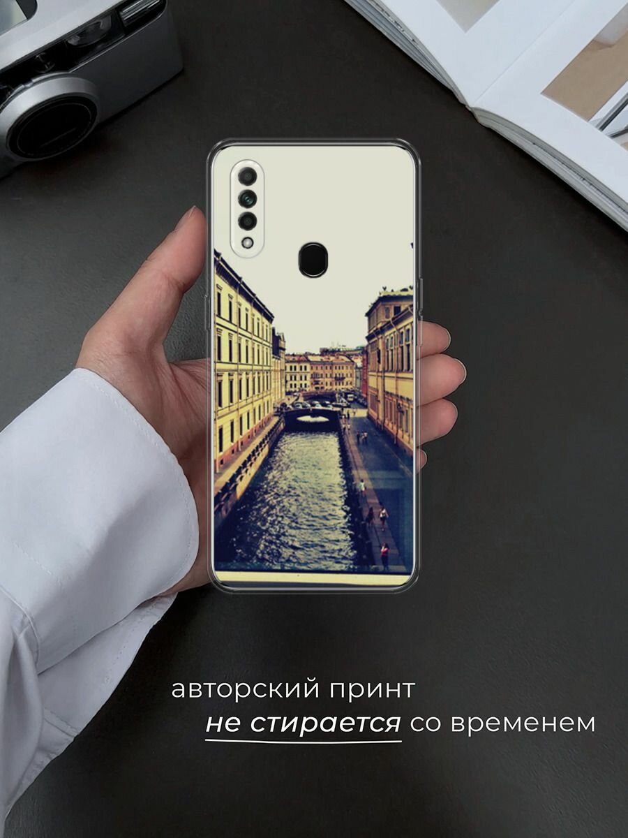 Силиконовый чехол на Oppo A31 / Оппо А31 с принтом "Санкт-Петербург" — фото 1