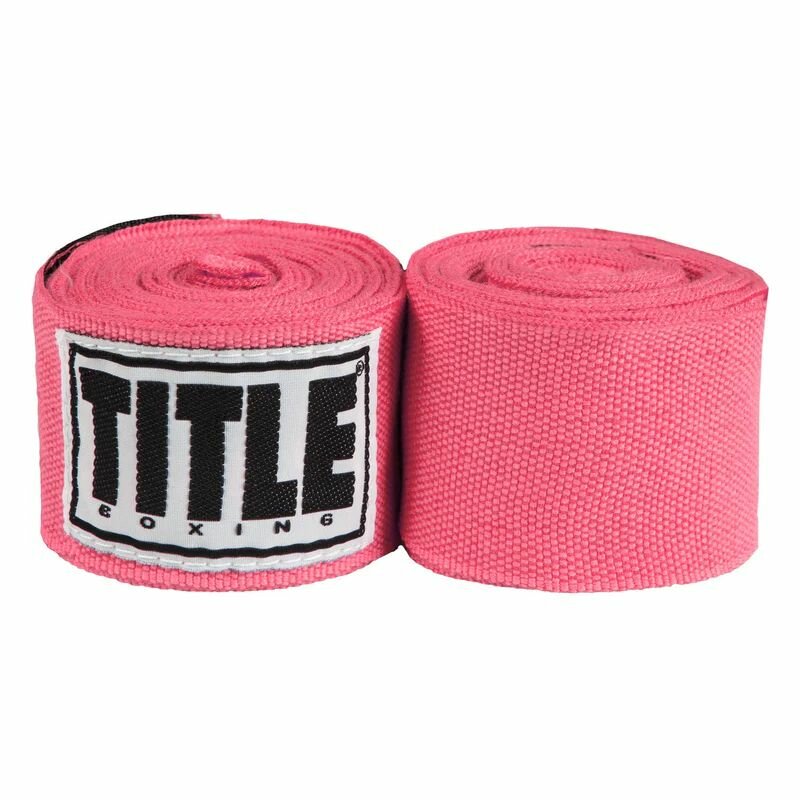 Бинты боксерские TITLE Boxing Select 180" Semi Elastic Mexican Hand Wraps 4,5м, розовые