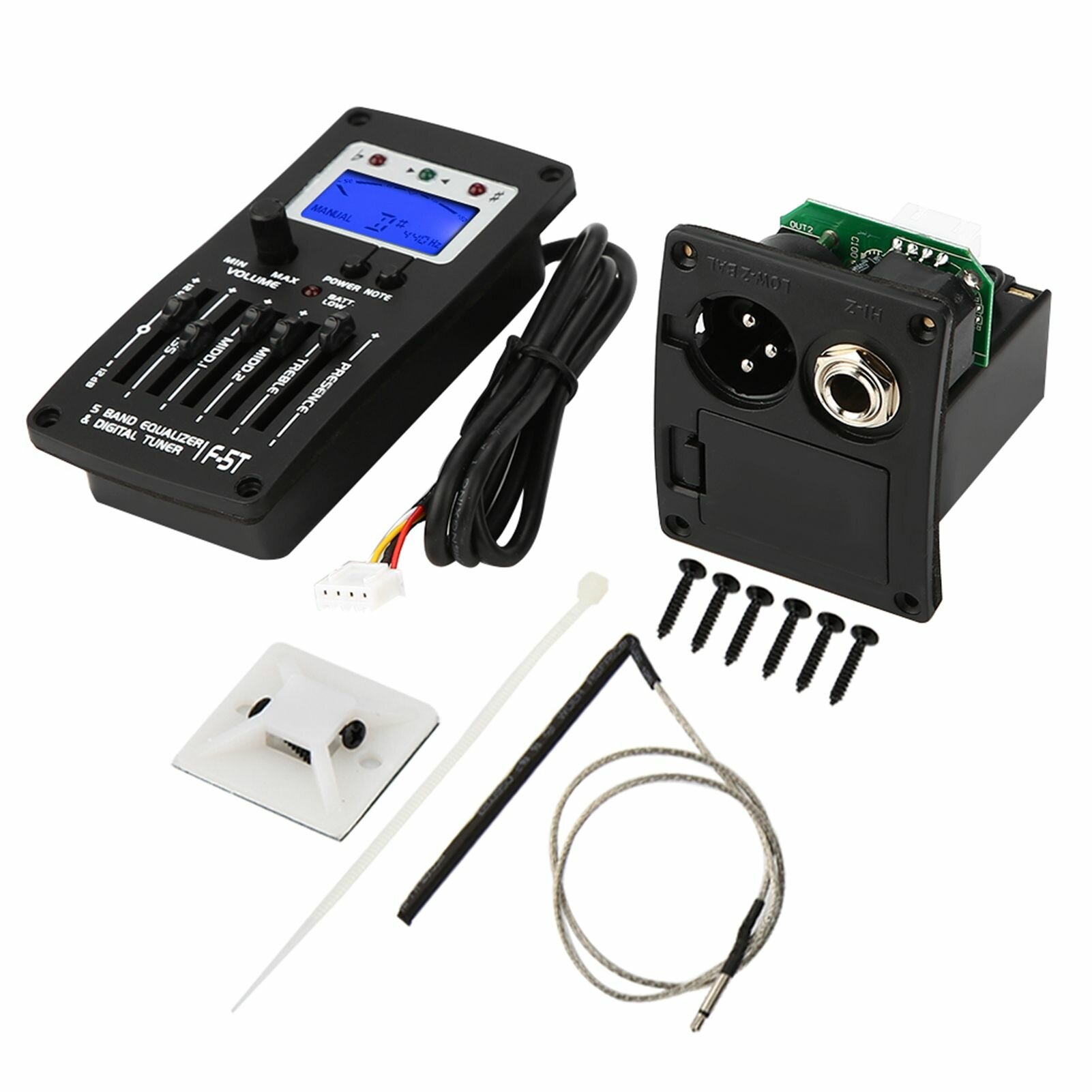 F-5T 5-канальный цифровой тюнер с пикапом для электрогитары и акустической гитары