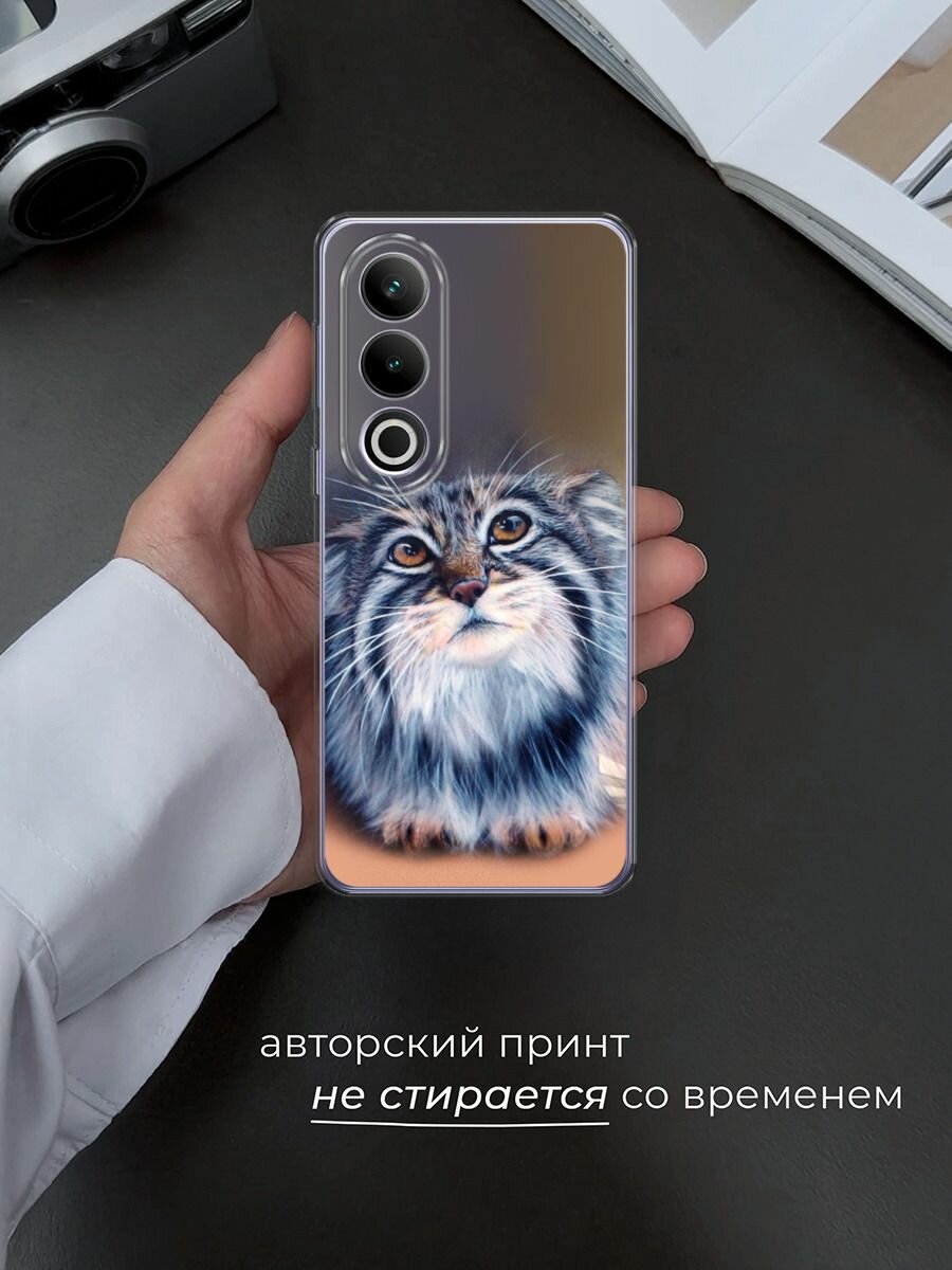 Чехол на Oneplus Ace 3V / Ван Плас Эйс 3V с принтом "Кот манул 2" — фото 1