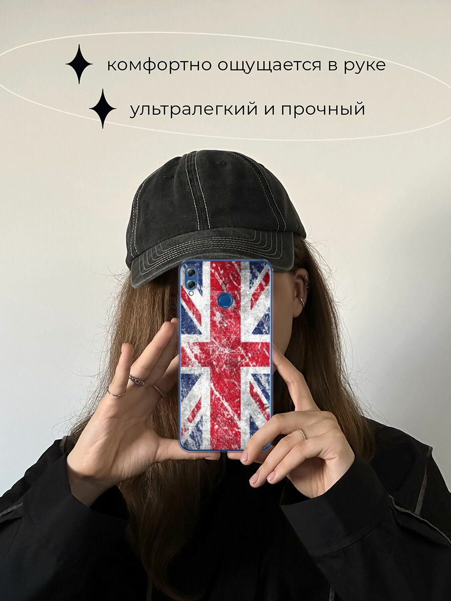 Силиконовый чехол на Honor 8X / Хонор 8Х с принтом "Флаг британский" — фото 1