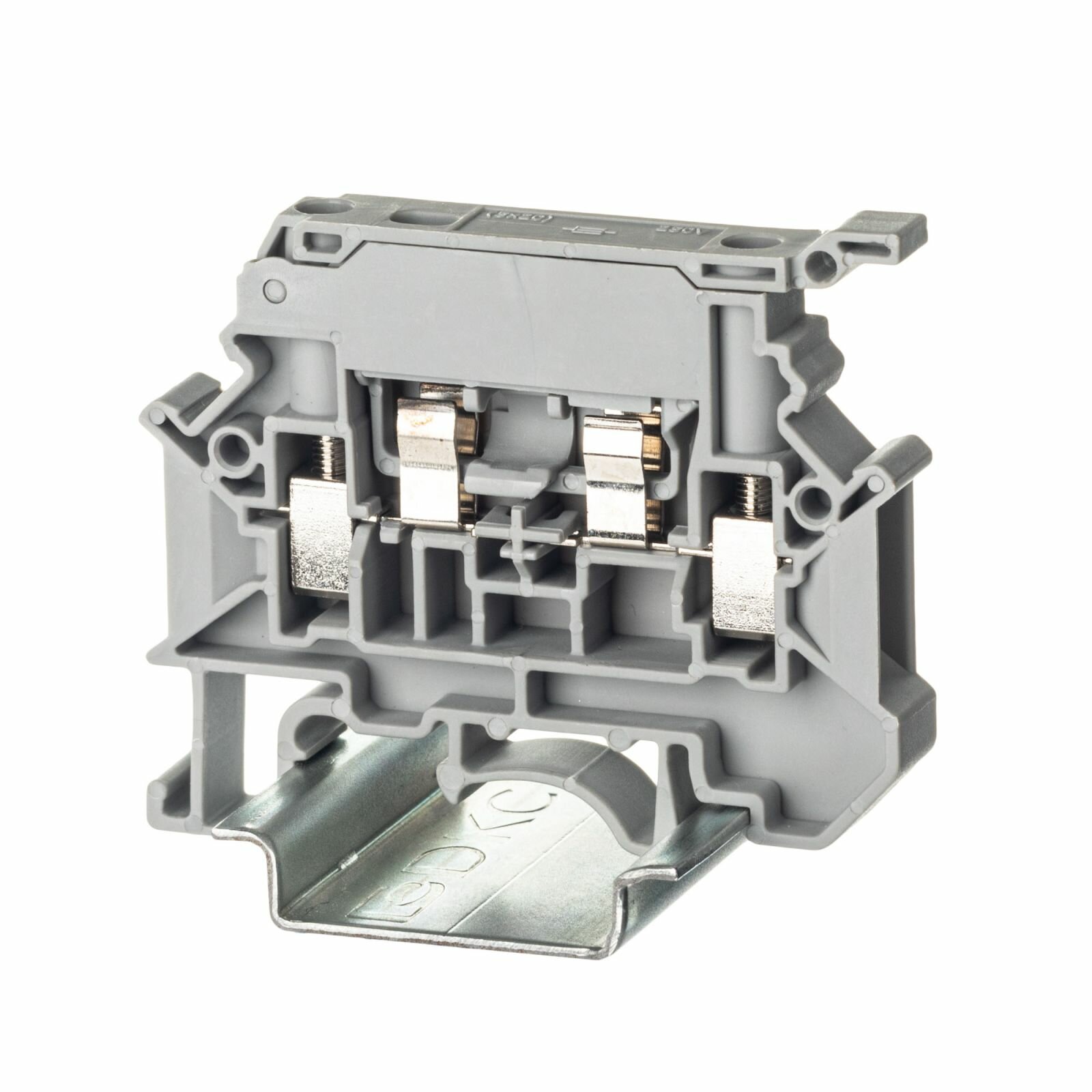 Клемма DKC для предохранителя, винтовой зажим, 2 точки подключения, 4 мм2, серая