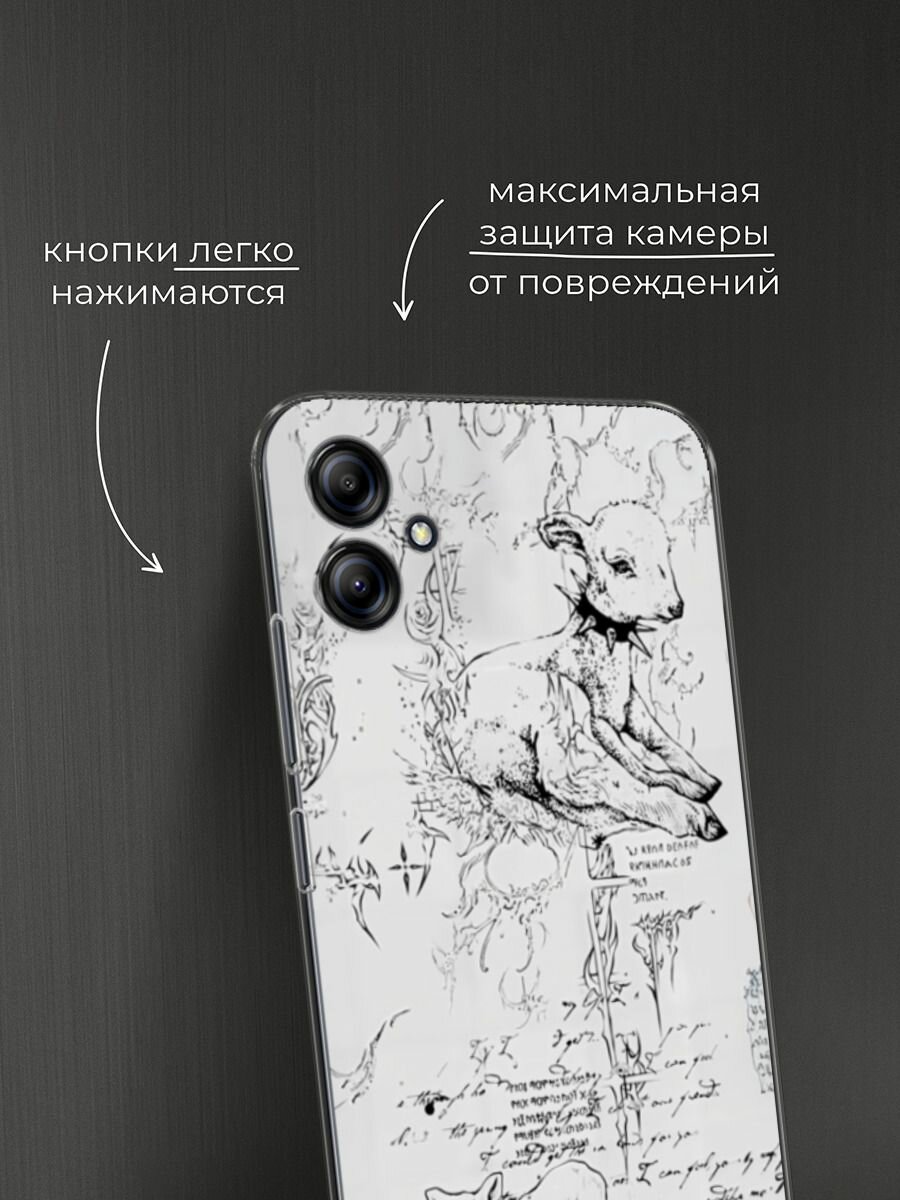 Чехол на Samsung Galaxy A04e / Самсунг A04e с принтом "Готический ягненок" — фото 1