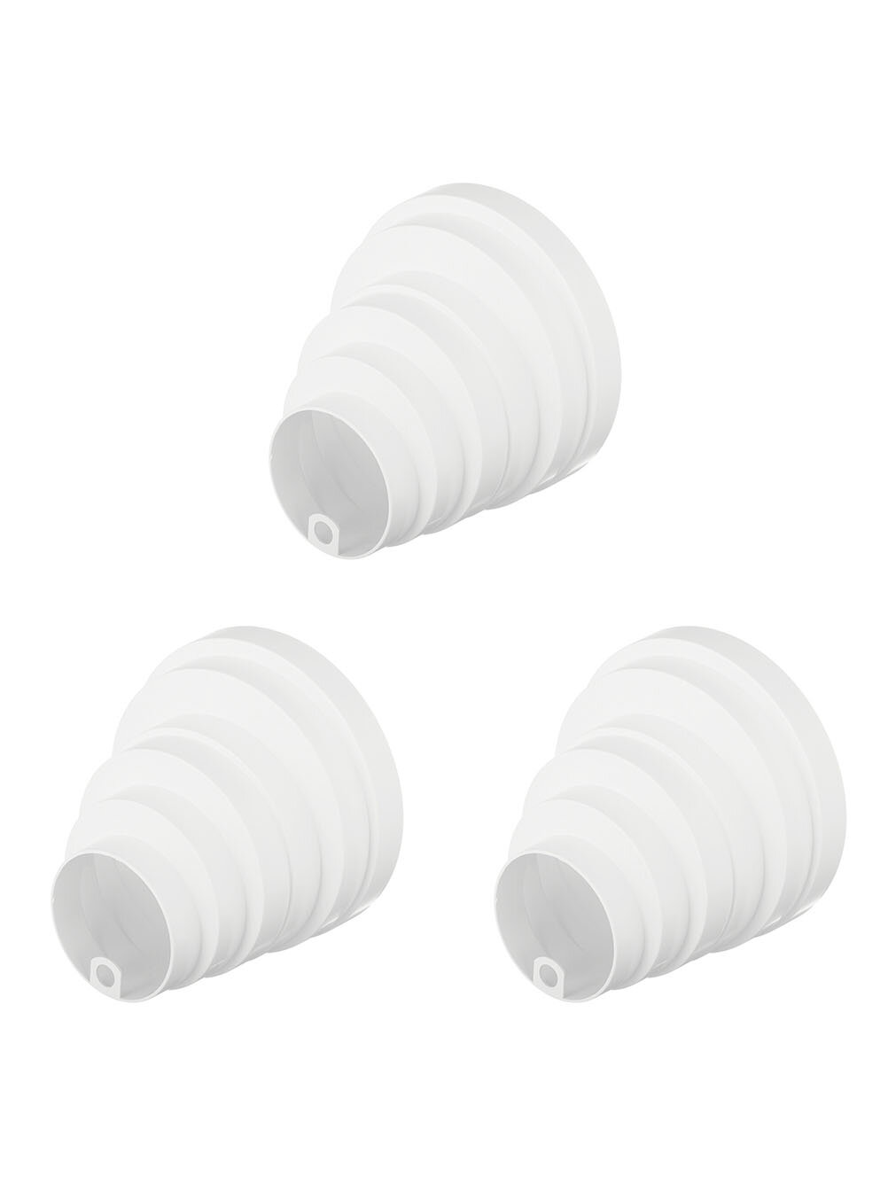 Соединитель для круглых воздуховодов пластиковый d80/100/120/125/150/160 мм (3 шт.)