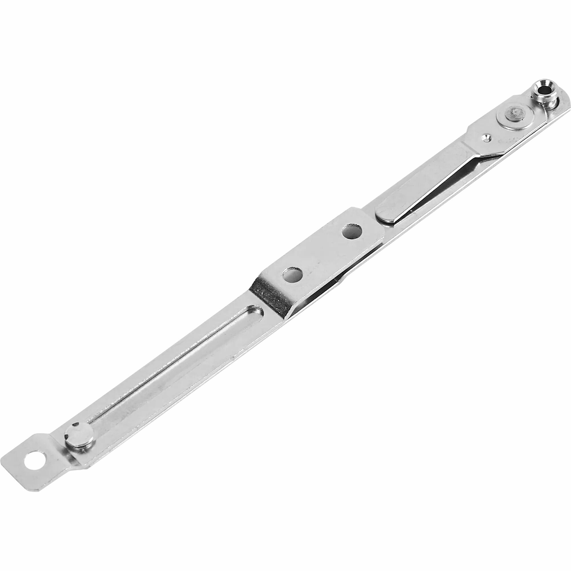 Ограничитель оконный 220 мм серебристый для фиксации створки и контроля движения