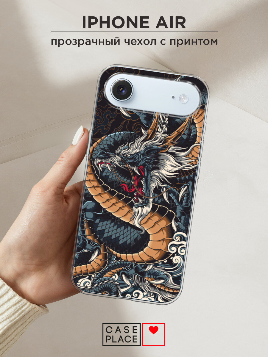 Чехол на Apple iPhone Air / Айфон Айр с принтом Japanese Dragon