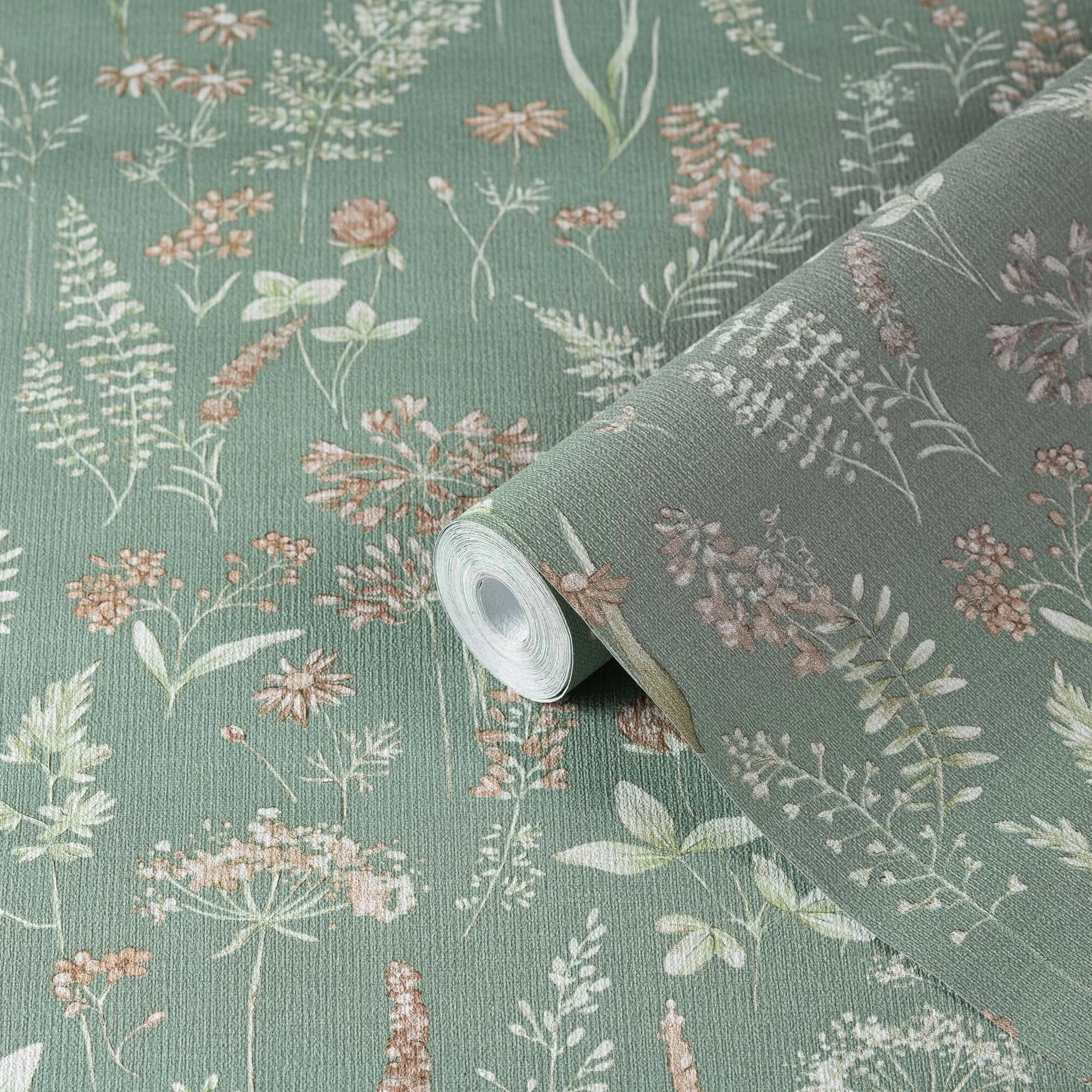 Обои бумажные Саратовские обои Гербарий Д953-04 (0,53х10,05 м) Саратовские обои Д953-04