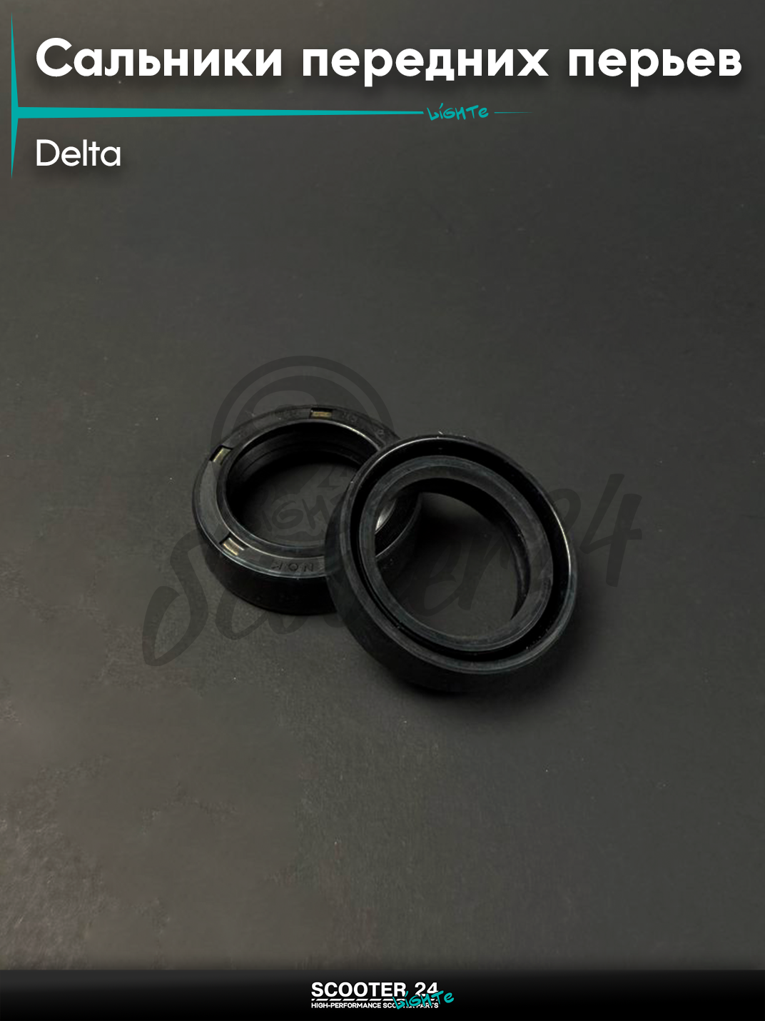 Сальники передних перьев на мопед и мотоцикл DELTA / Дельта (25*35*9)
