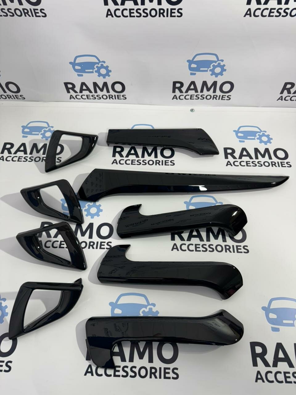 Молдинг салона, для Лада Гранта, ABS пластик, черный, комплект