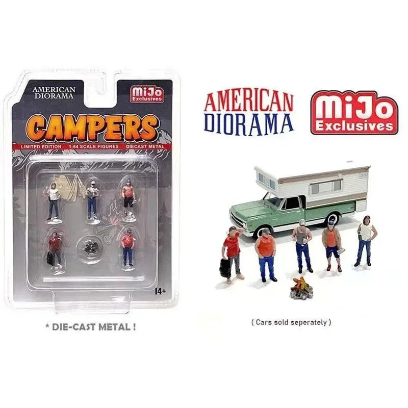 Диорама 1/64 "Fo Off Road Adventure", металлические фигурки для девочек, Figure Model28