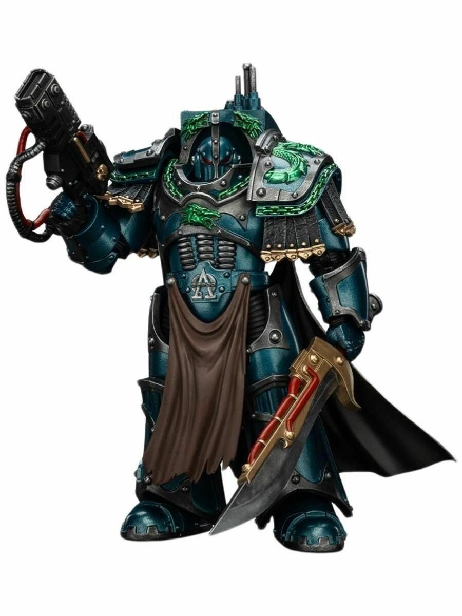 Подвижная фигурка JOYTOY Warhammer The Horus Heresy Alpha Legion Legion Praetor in Cataphractii Terminator Armour, коллекция игрушек.