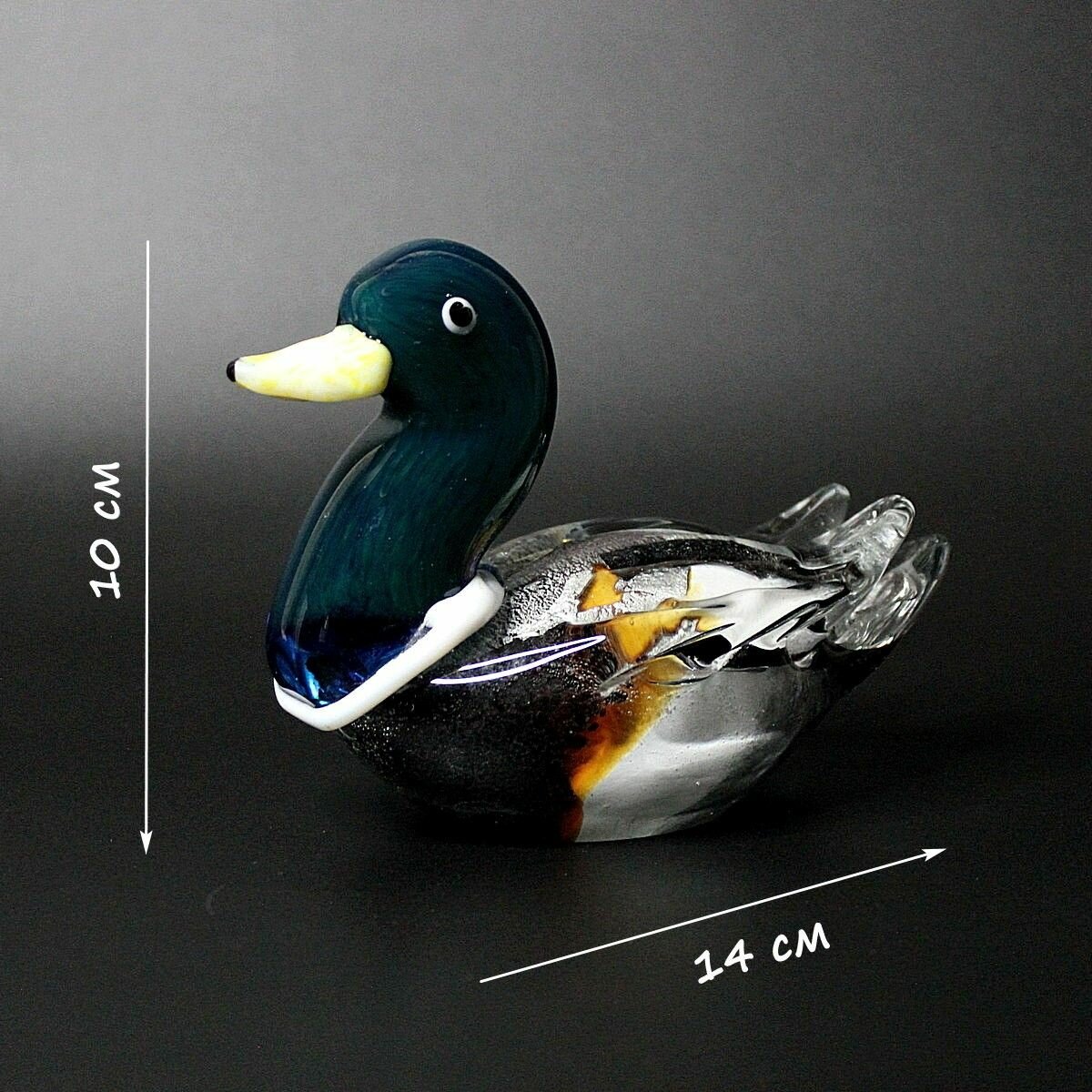 Фигурка Уточка из художественного стекла