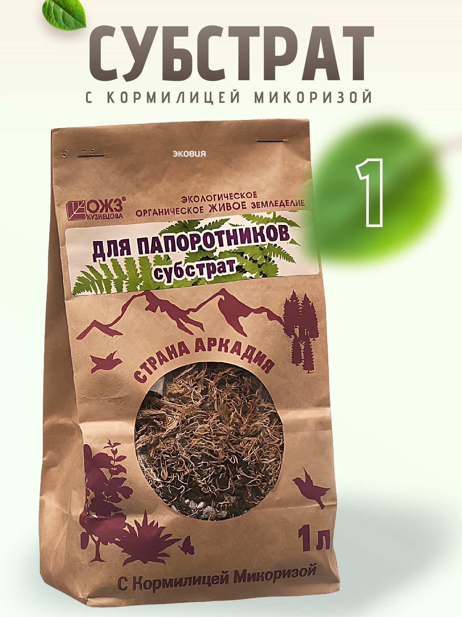 Субстрат с кормилицей для выращивания папоротников 1 шт