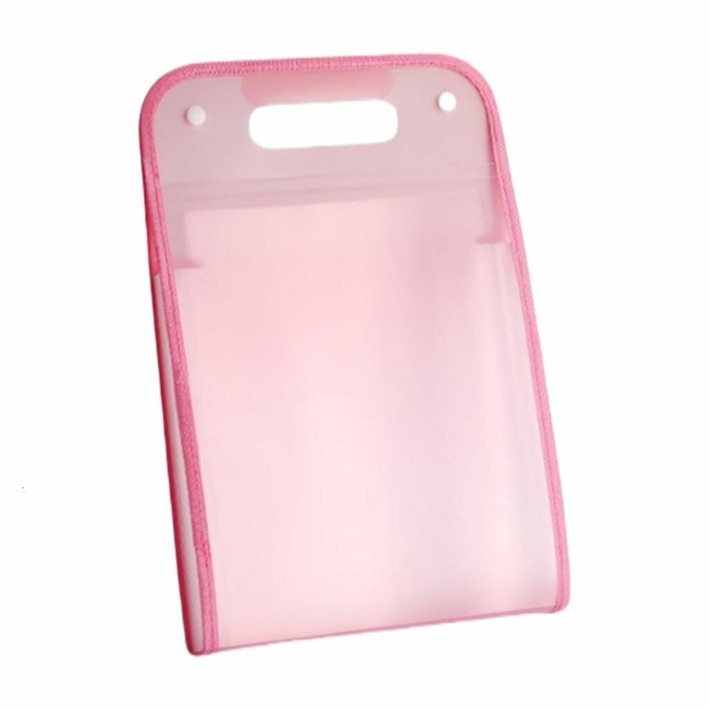 Вместительный 13-карманный файл-каталог постоянный водонепроницаемый презентационный материал A4 файл-планер переносной с ручкой, Ретро вишнево-розовый